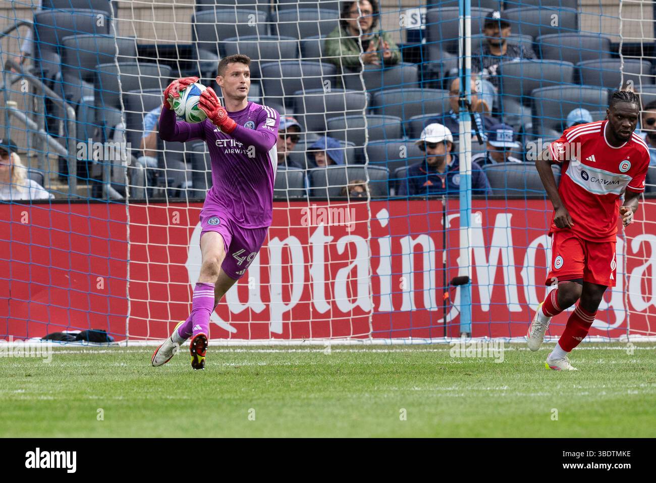 New York, NY, May 25, 2025: Goalkeeper Matt Freeze (49) of NYCFC in ...
