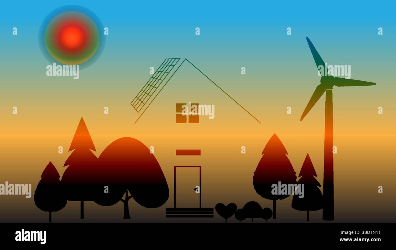 Green sustainable building Stock Vector Images - Alamy