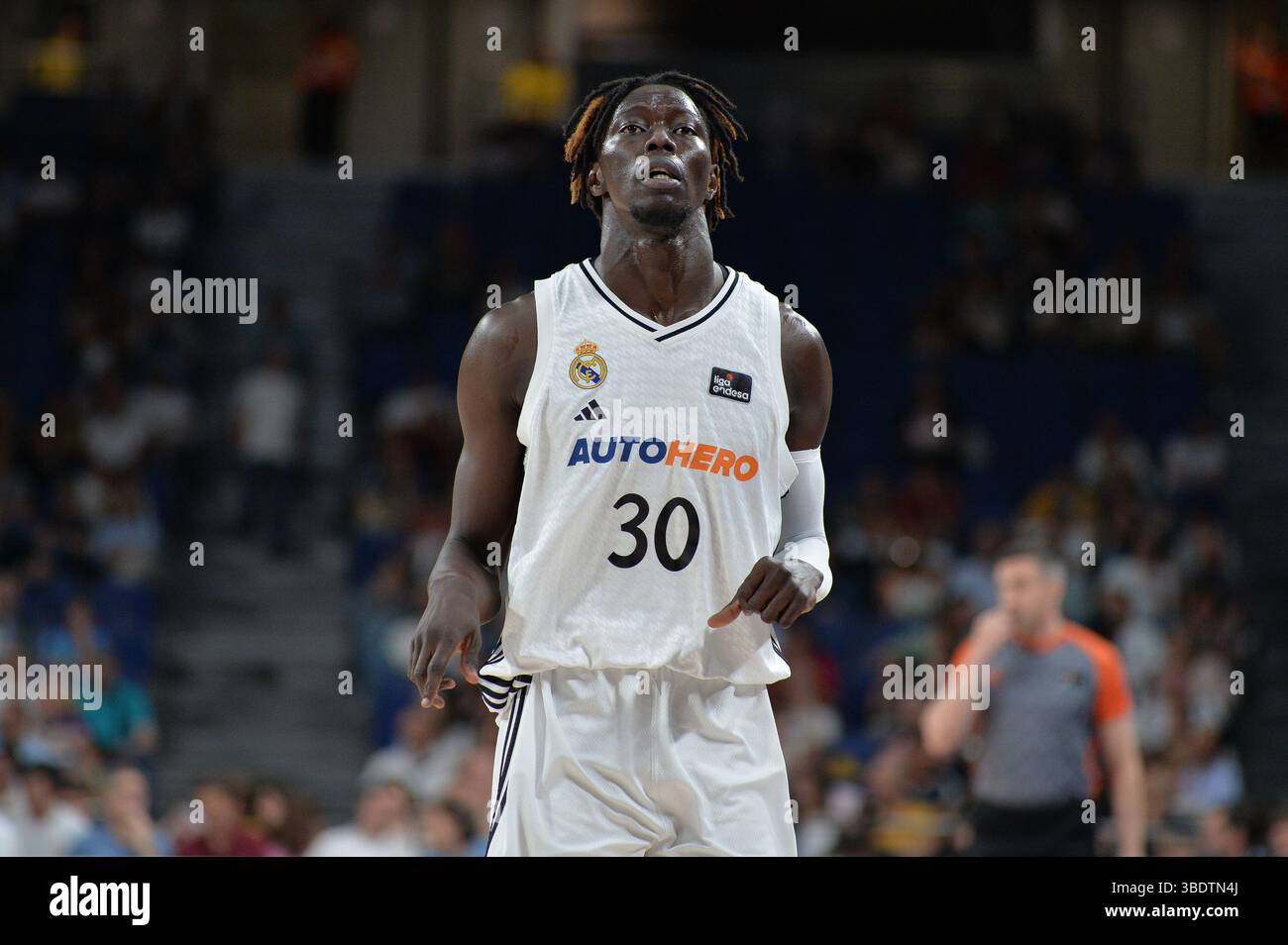 Madrid, Spain. 25th May, 2025. Eli Ndiaye of Real Madrid seen in action during the League ACB ...