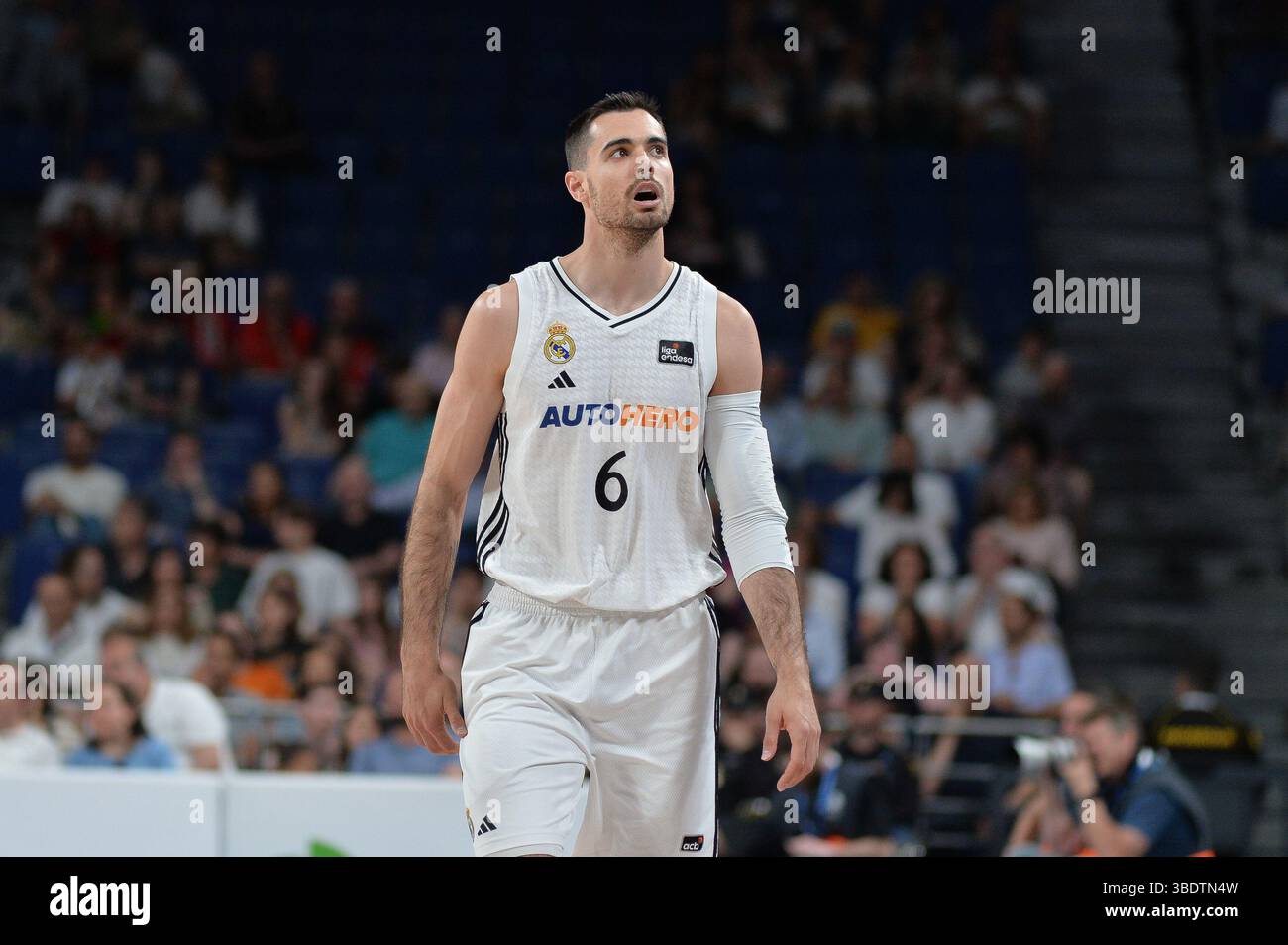 Madrid, Spain. 25th May, 2025. Alberto Abalde of Real Madrid seen in action during the League ...