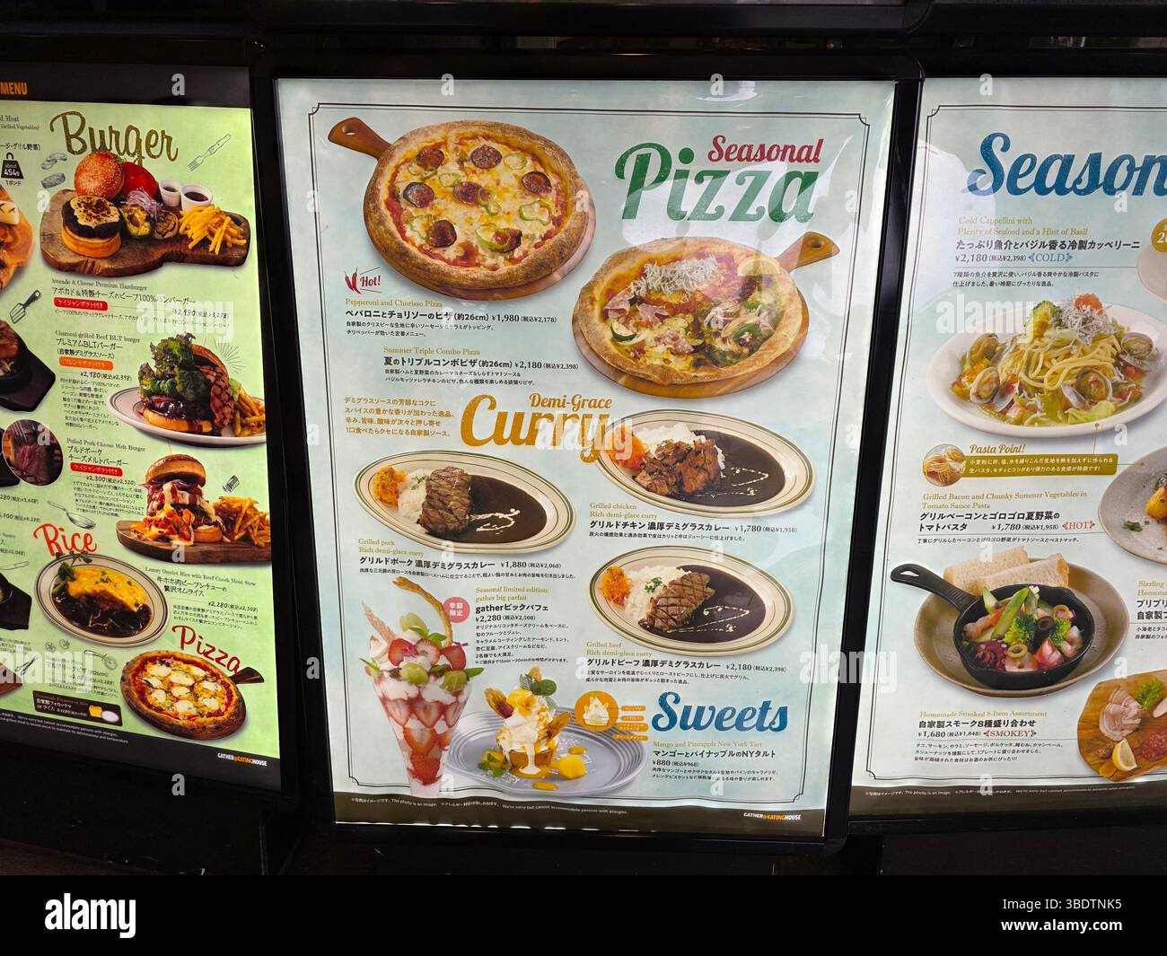 Pizza Restaurant Menu Signage Stock Photo - Alamy