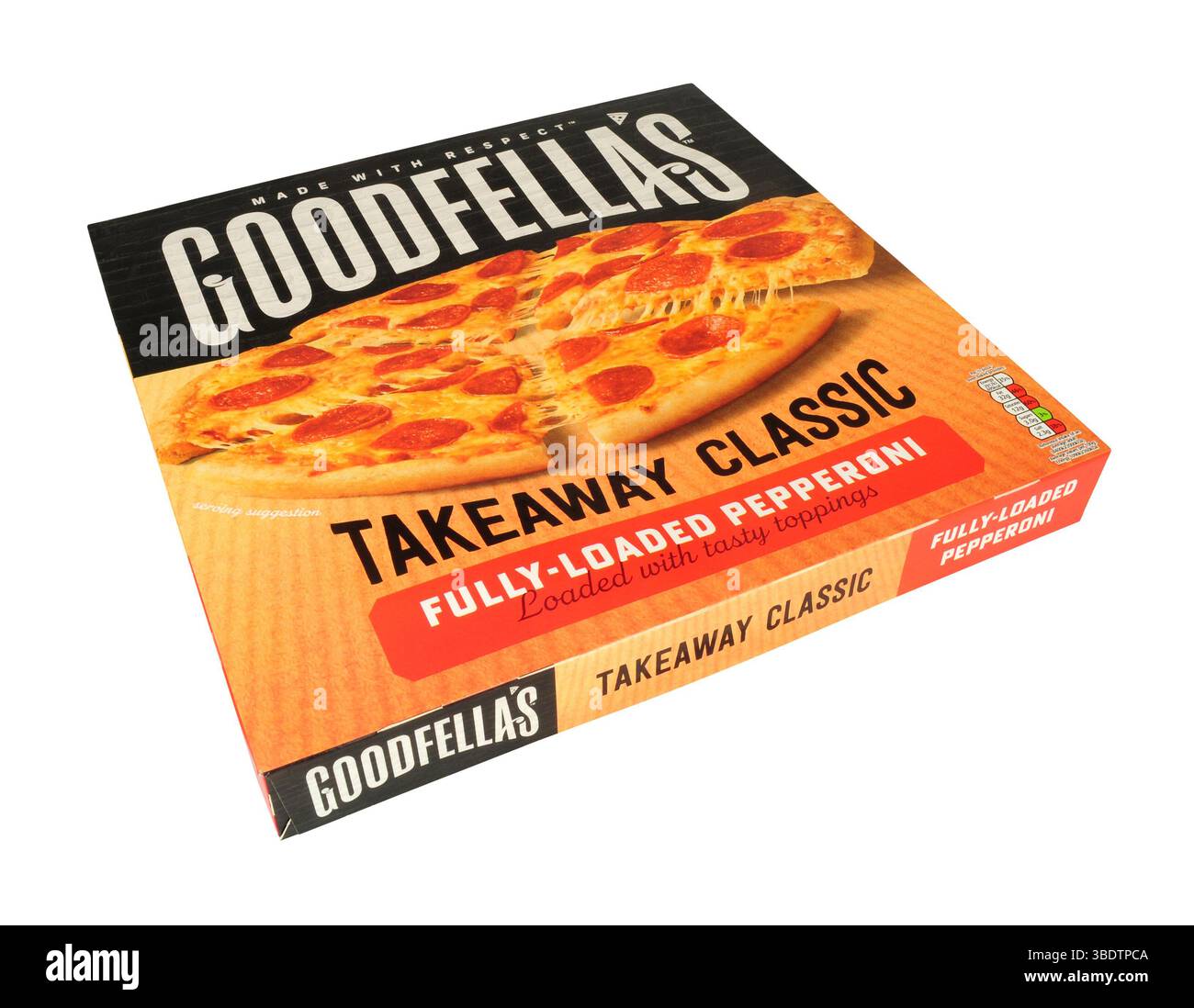 Goodfellas frozen takeaway classic fully loaded pepperoni pizza Stock ...