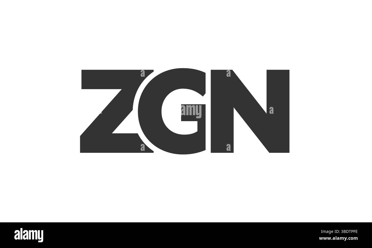 ZGN logo design template with strong and modern bold text. Initial ...