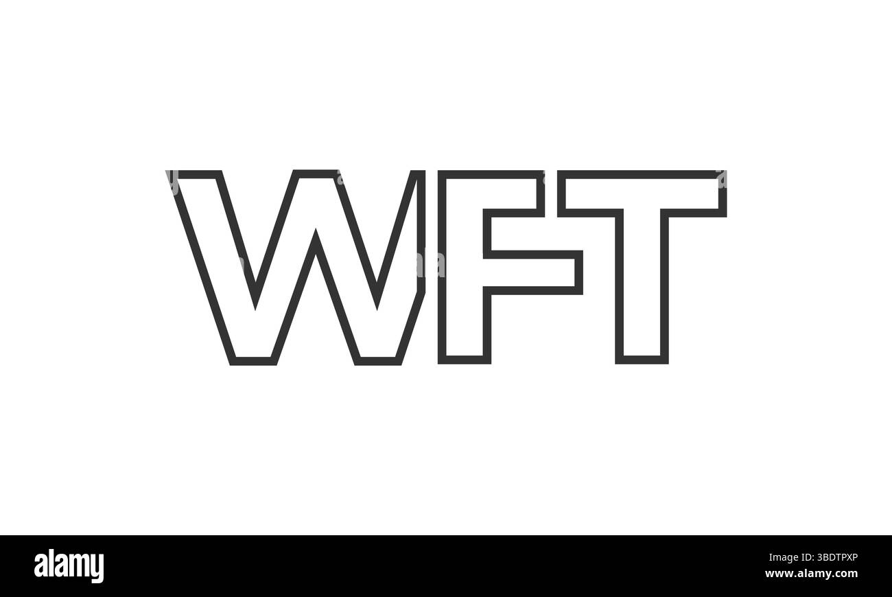 WFT logo design template with strong and modern bold text. Initial ...