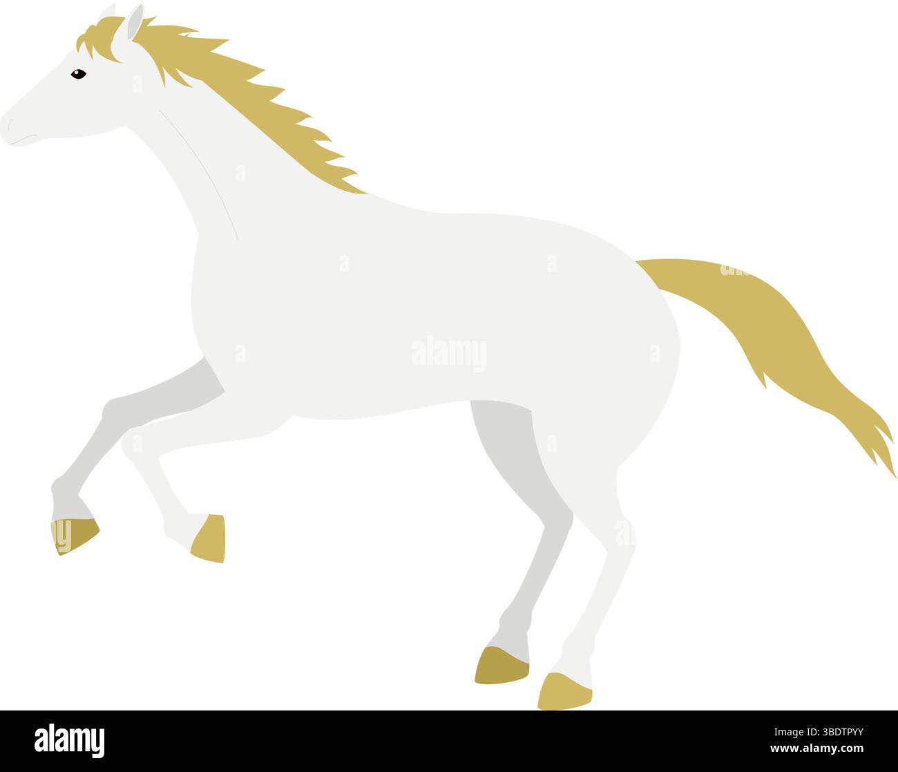 Simple vector illustration of a running horse, Vector Illustration ...