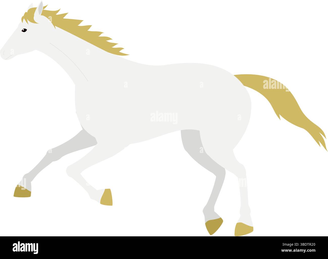 Simple vector illustration of a running horse, Vector Illustration ...