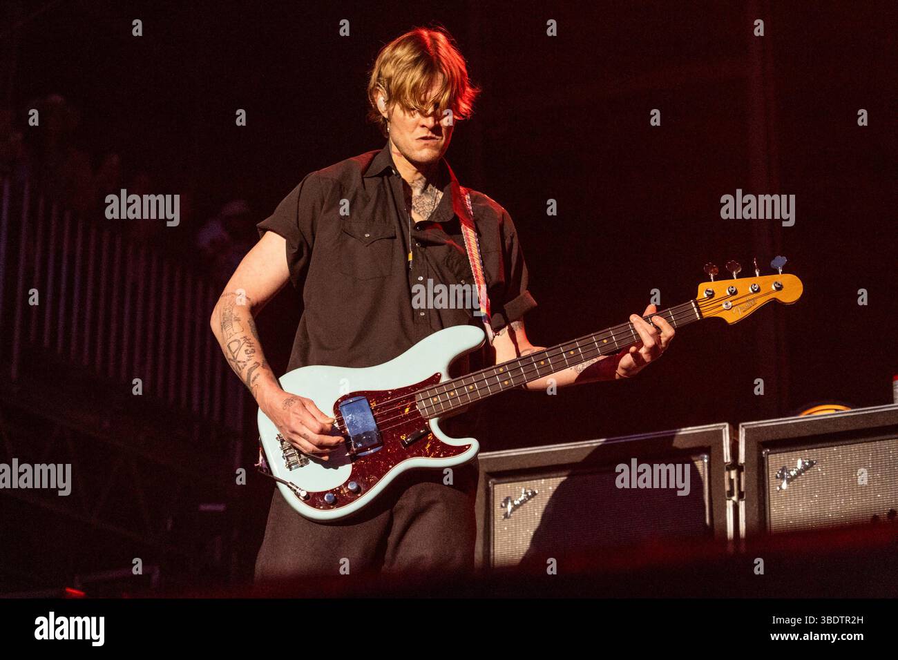 Daniel Tichenor of Cage the Elephant performs at the 2025 BottleRock ...