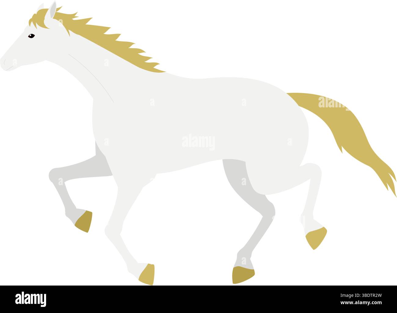 Simple vector illustration of a running horse, Vector Illustration ...