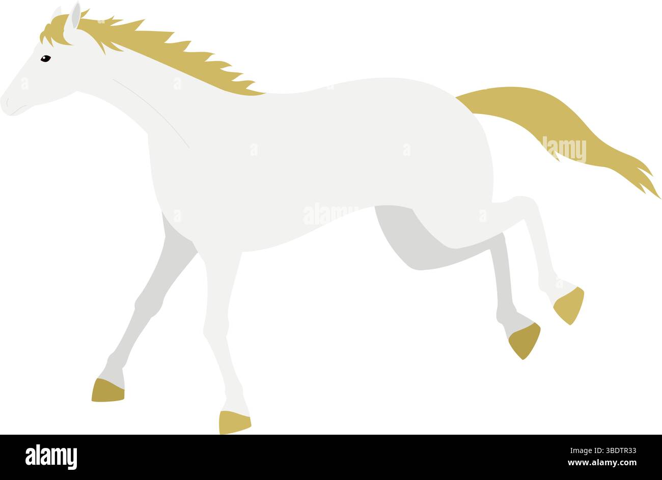 Simple vector illustration of a running horse, Vector Illustration ...