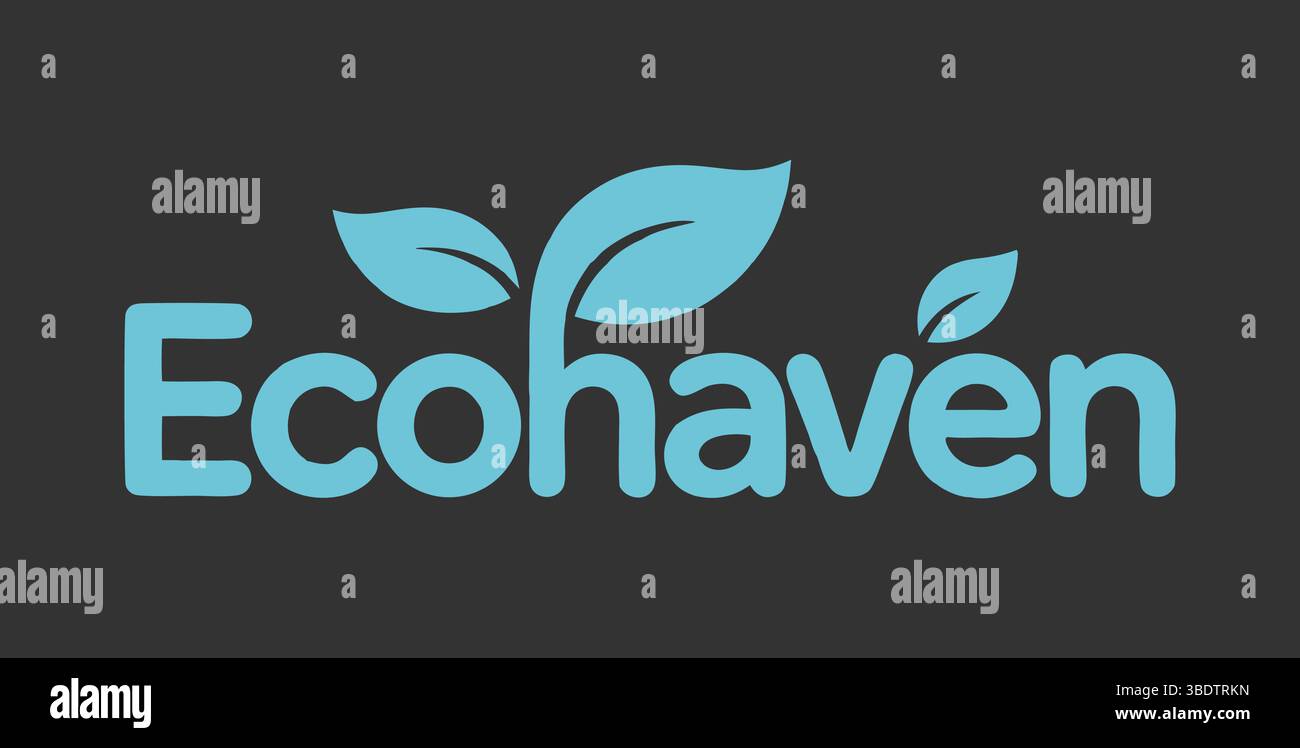 Eco Haven Leaf Logo Stock Vector Image & Art - Alamy