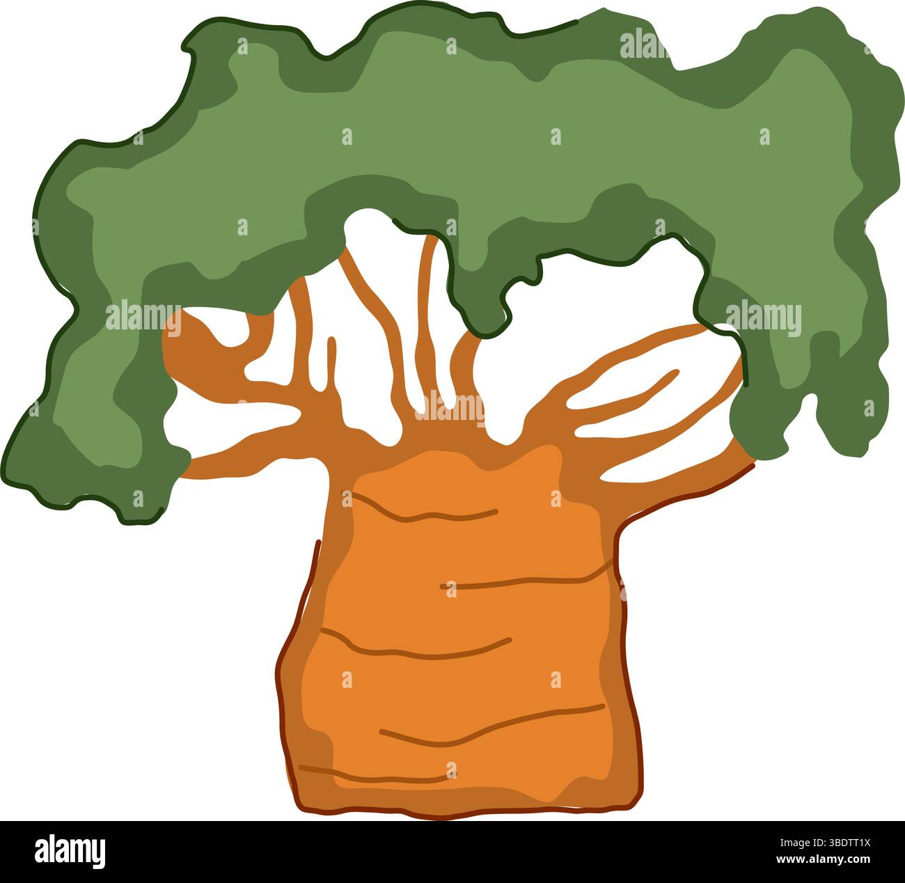 seeds baobab tree cartoon vector illustration Stock Vector Image & Art ...