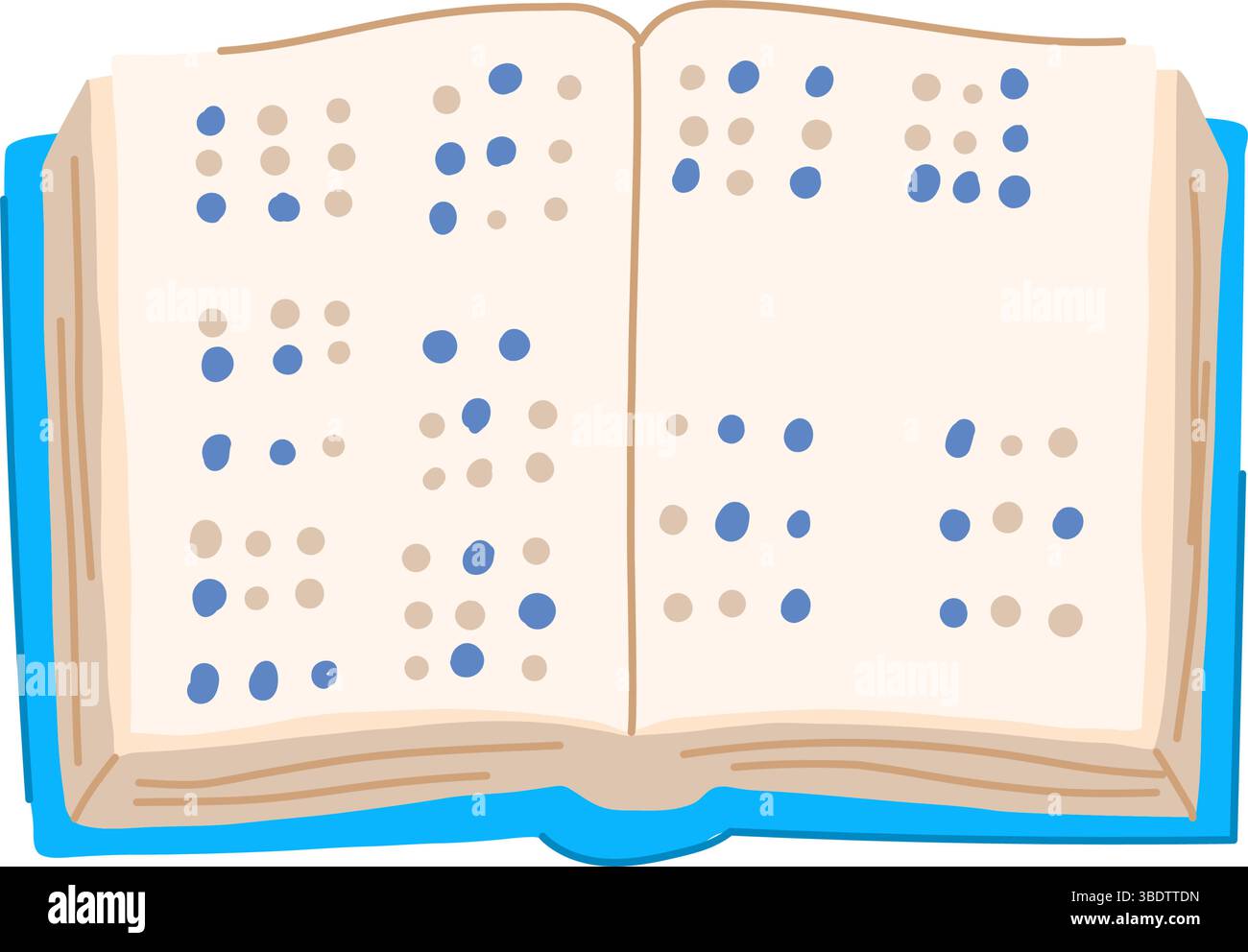 accessibility braille textbook cartoon vector illustration Stock Vector ...