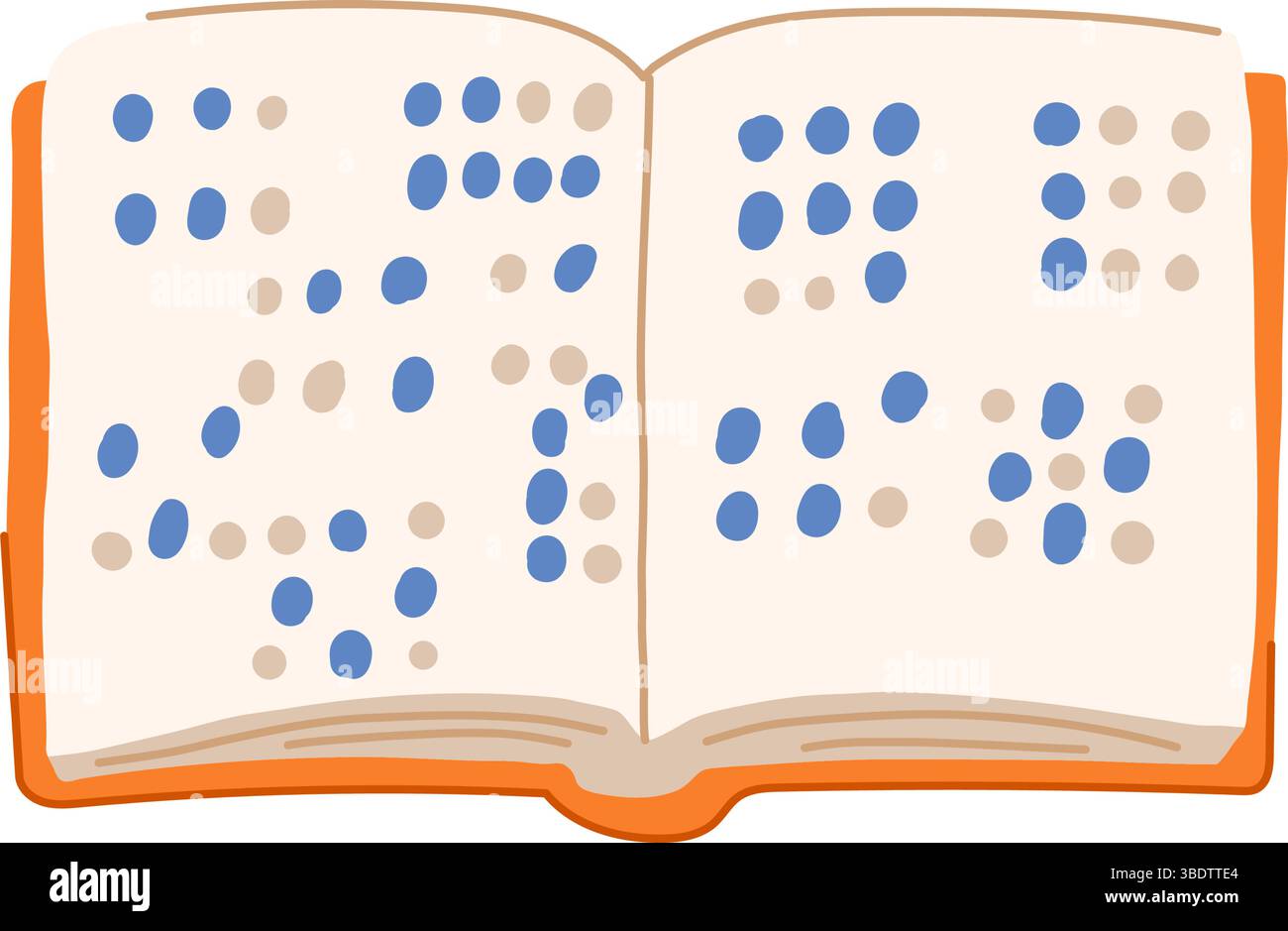 blindness braille textbook cartoon vector illustration Stock Vector ...