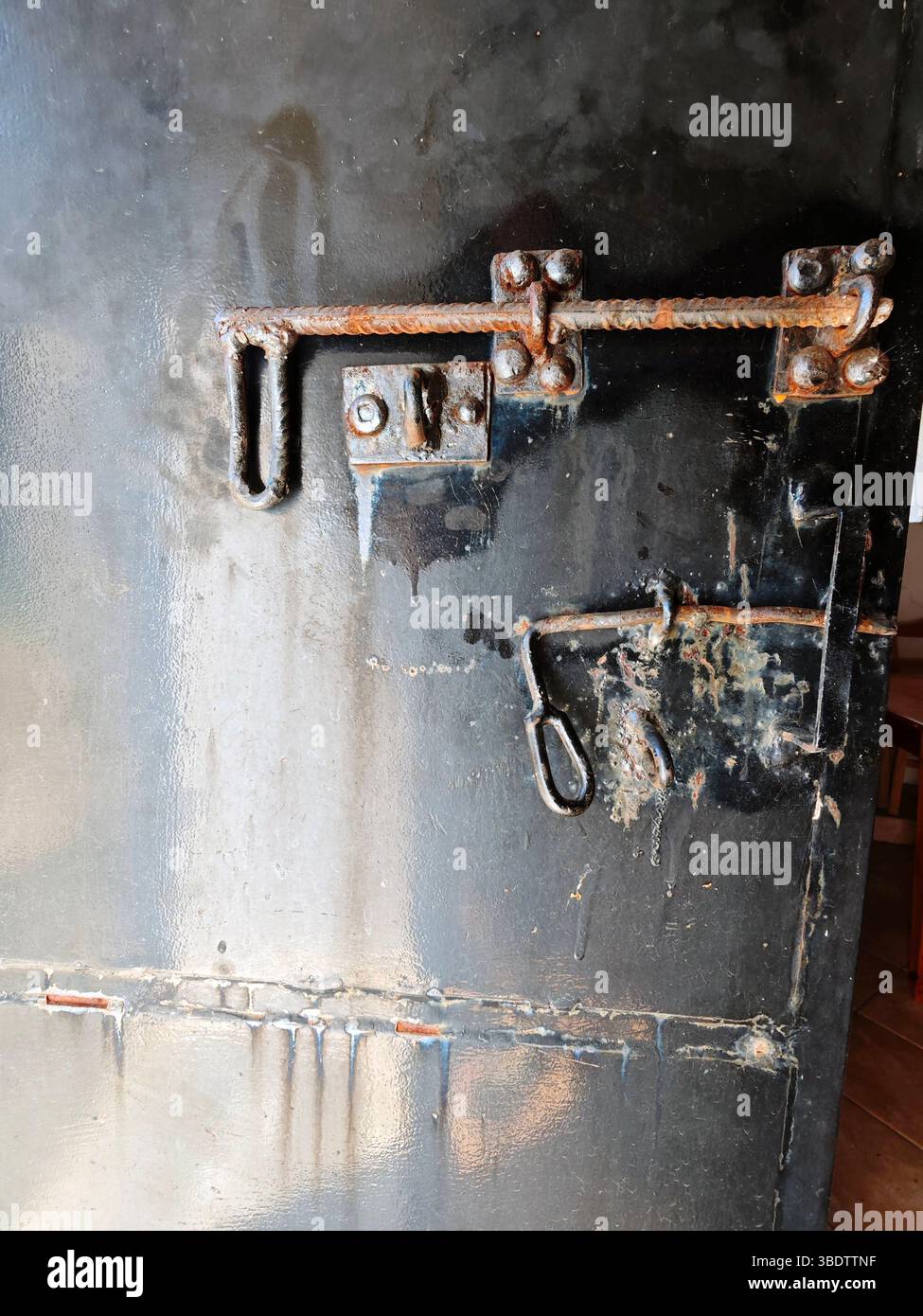 RECORD DATE NOT STATED ancient door lock at a small church of Lefkas in ...