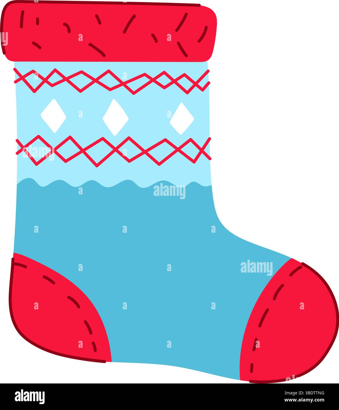 santa christmas sock cartoon vector illustration Stock Vector Image ...