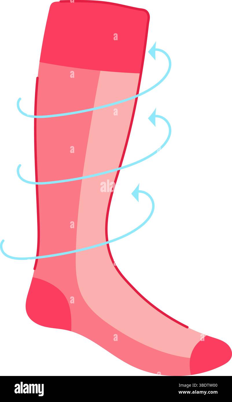 support compression socks cartoon vector illustration Stock Vector ...