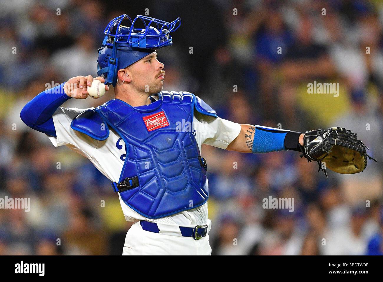 LOS ANGELES, CA - MAY 21: Los Angeles Dodgers catcher Dalton Rushing ...
