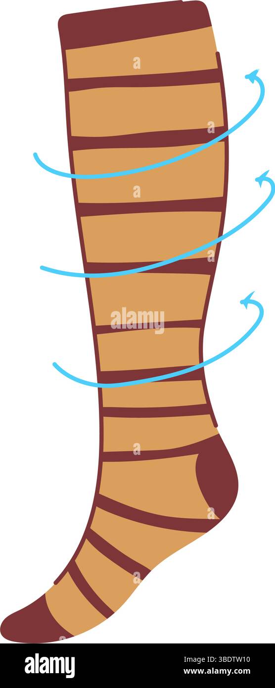 graduated compression socks cartoon vector illustration Stock Vector ...