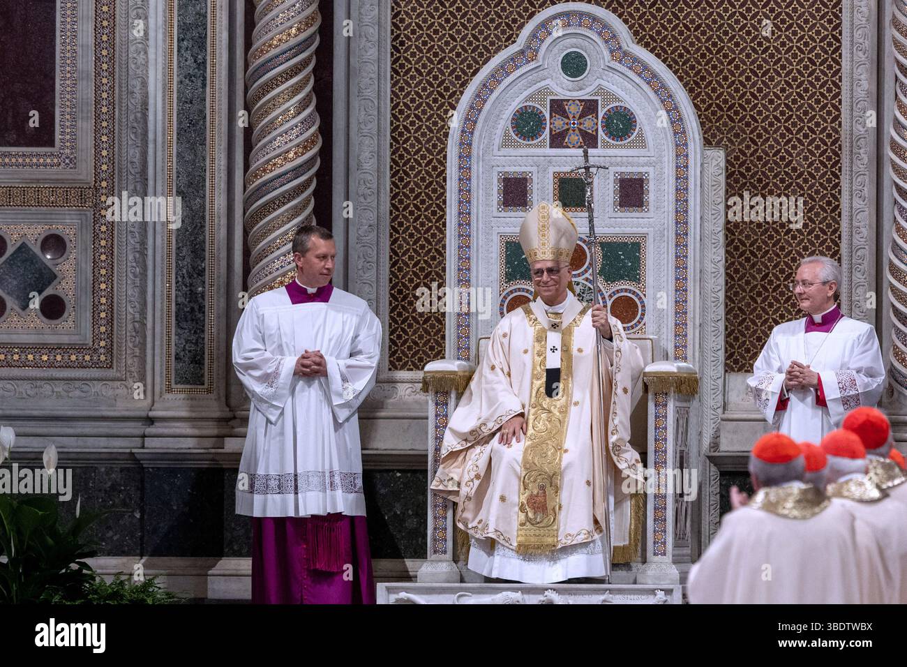 Rome, Italy. 25th May, 2025. Pope Leo XIV presides over a Mass and ...