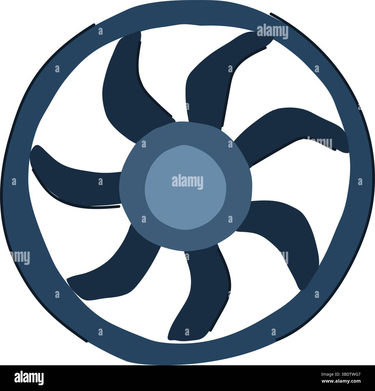 power cooling fan cartoon vector illustration Stock Vector Image & Art ...