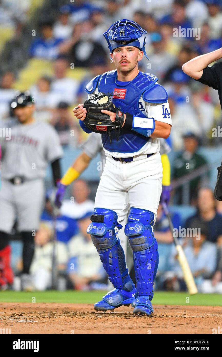 LOS ANGELES, CA - MAY 21: Los Angeles Dodgers catcher Dalton Rushing ...