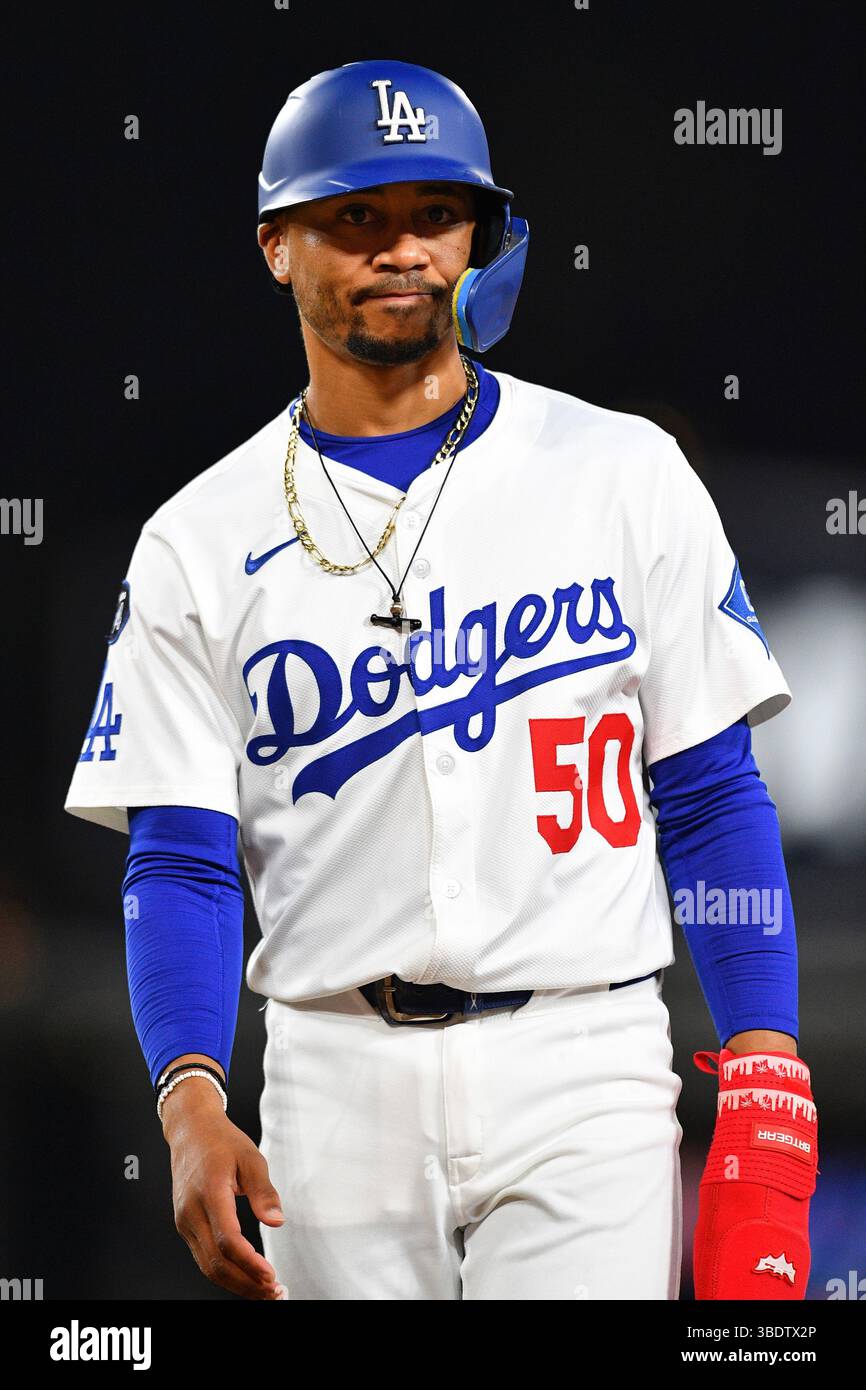 LOS ANGELES, CA - MAY 21: Los Angeles Dodgers shortstop Mookie Betts ...