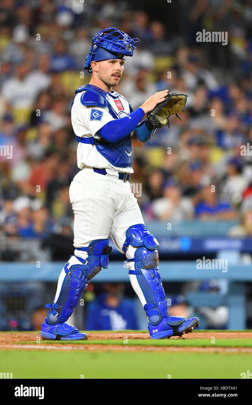 LOS ANGELES, CA - MAY 21: Los Angeles Dodgers catcher Dalton Rushing ...