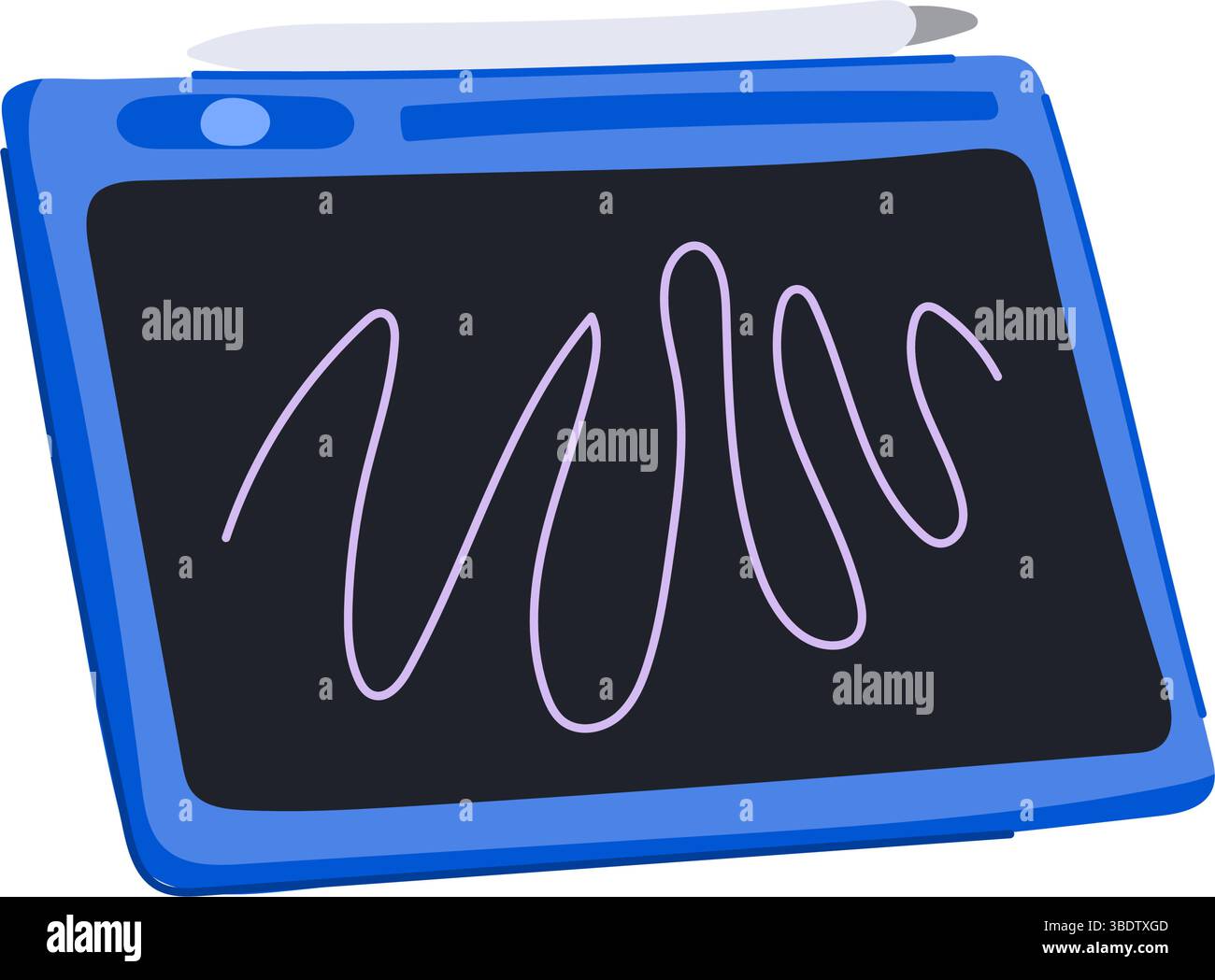 stylus digital handwriting pad cartoon vector illustration Stock Vector ...