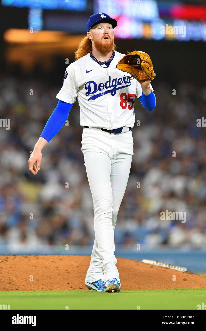 LOS ANGELES, CA - MAY 21: Los Angeles Dodgers pitcher Dustin May (85 ...