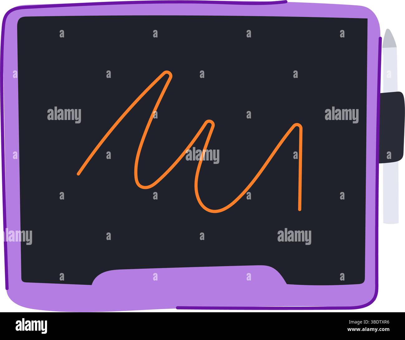 bluetooth digital handwriting pad cartoon vector illustration Stock ...