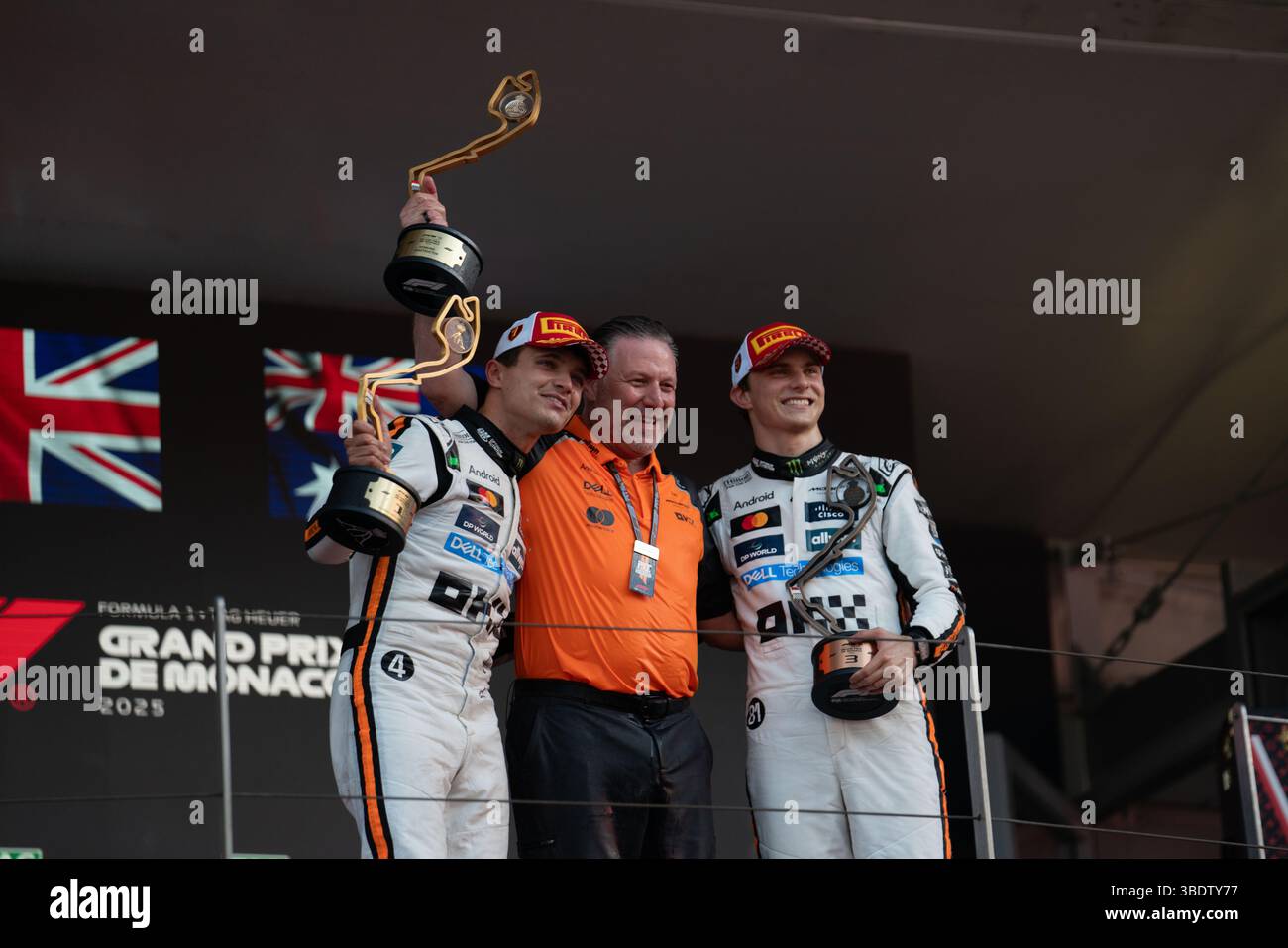 Monaco, Monaco. 25th May, 2025. Lando Norris, Oscar Piastri and McLaren ...