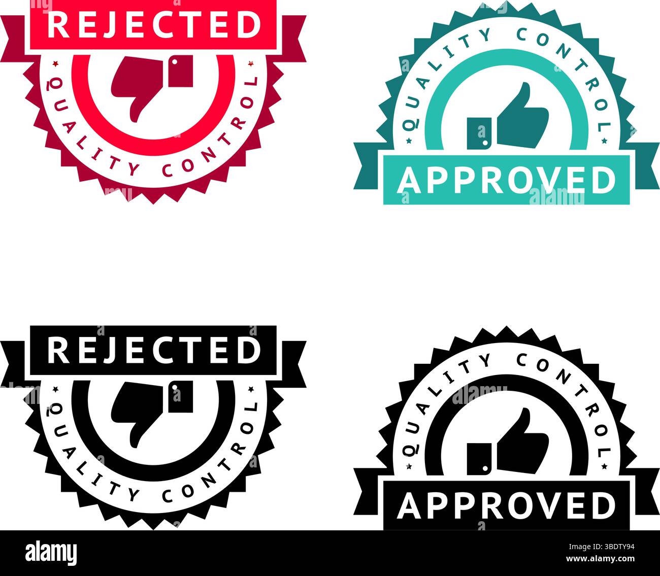 Set of badge like and dislike, thumbs up and thumbs down symbols ...