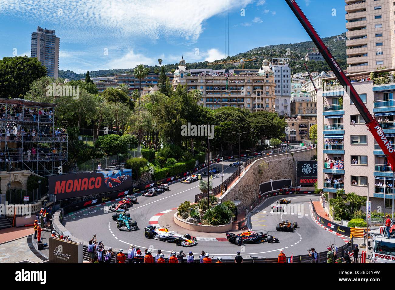 Monaco, Monaco. 25th May, 2025. Drivers compete during the race of the ...