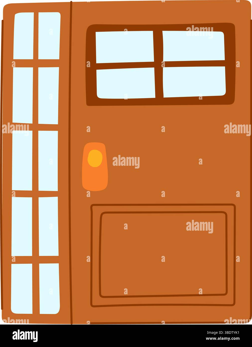archway door house entrance cartoon vector illustration Stock Vector ...