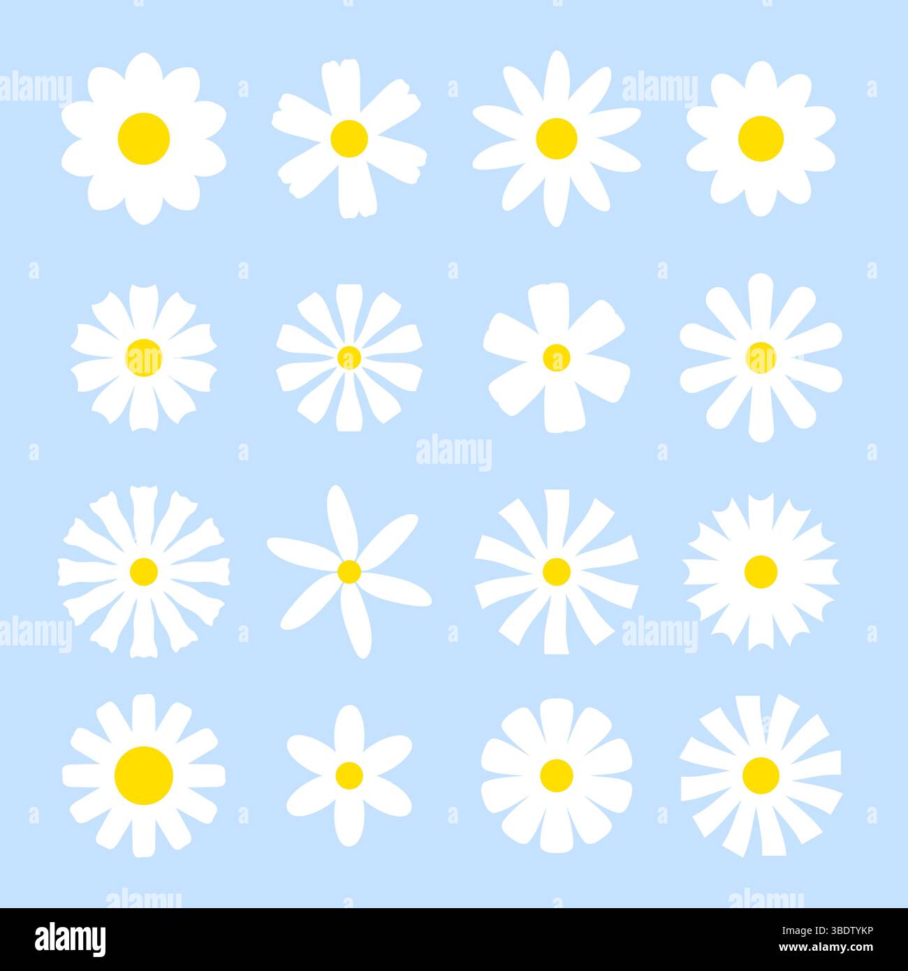 Cute geometric flower icon collection Stock Vector Image & Art - Alamy