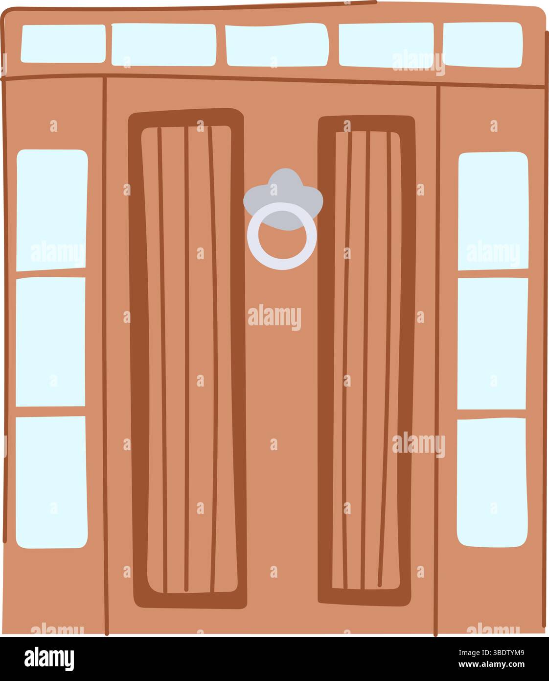 threshold door house entrance cartoon vector illustration Stock Vector ...