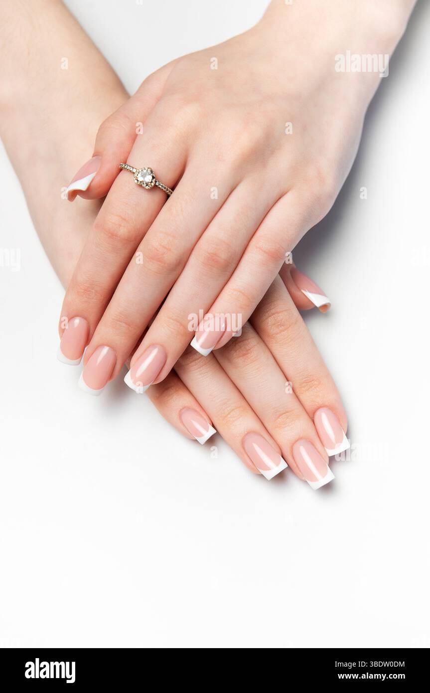 Female hands perfect manicure hi-res stock photography and images - Alamy