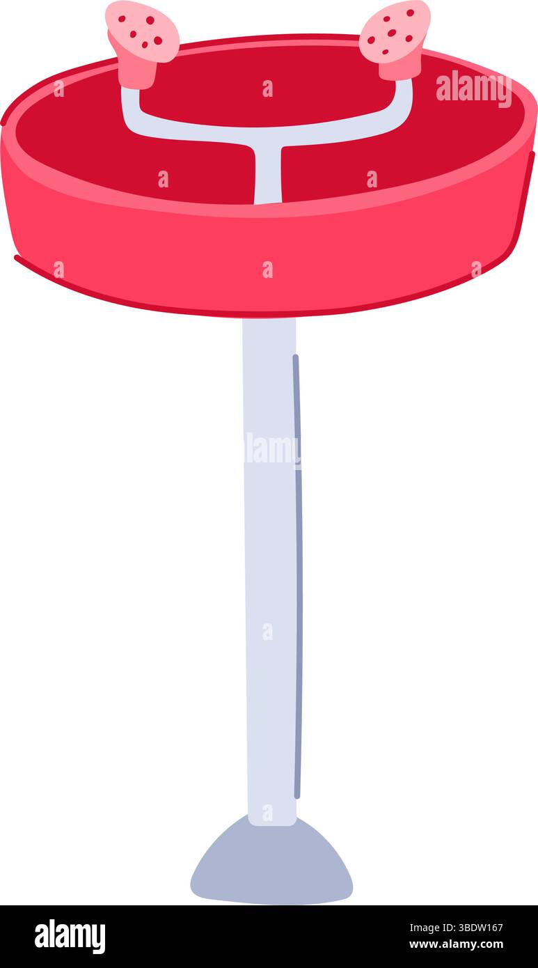 ansi eye wash station cartoon vector illustration Stock Vector Image ...