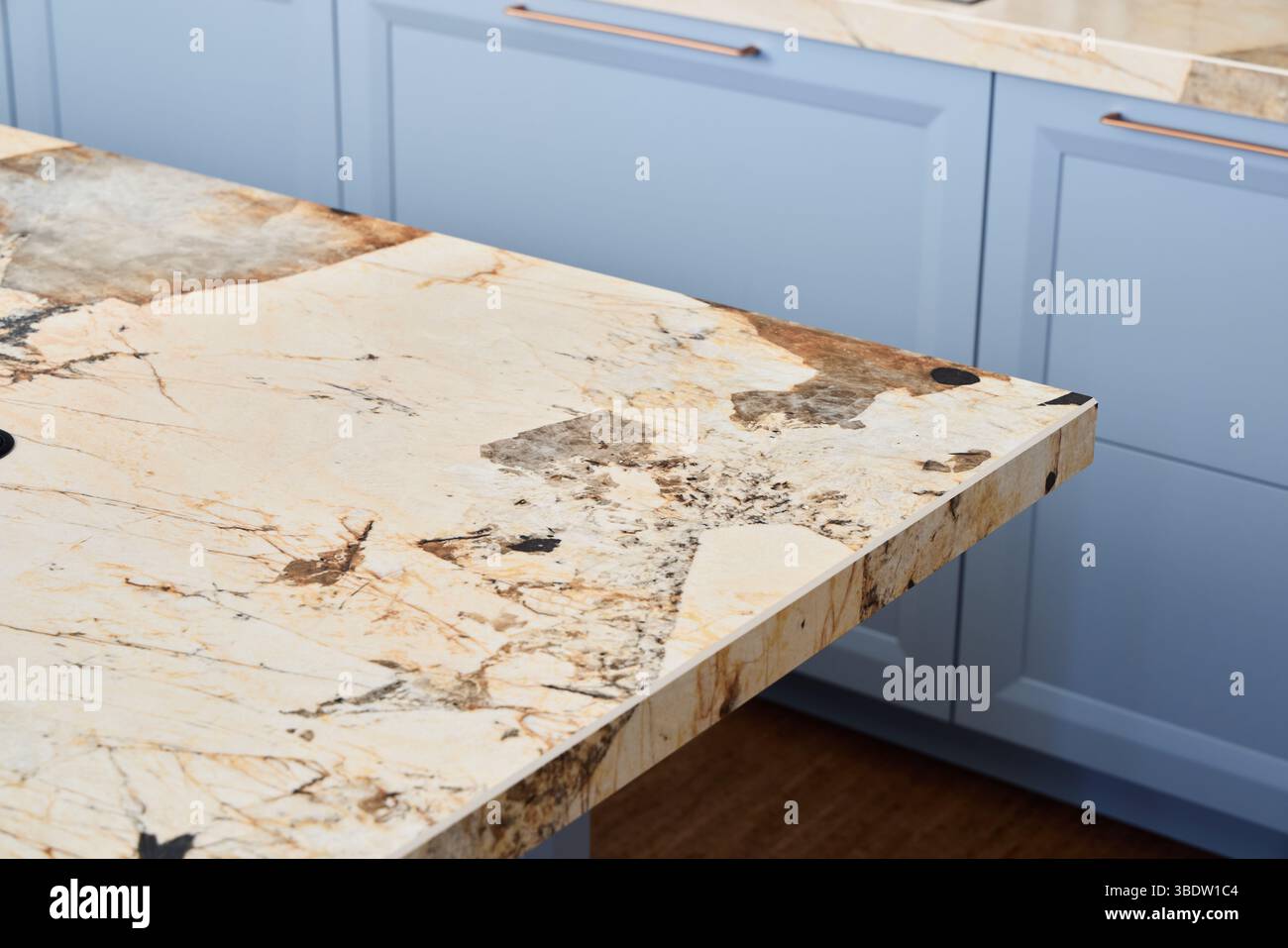 An Elegant Kitchen Countertop with a stunning Natural Stone Design ...