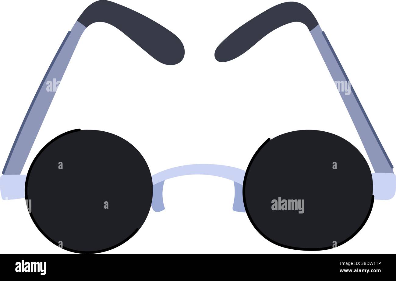 accessibility glasses for the blind cartoon vector illustration Stock ...