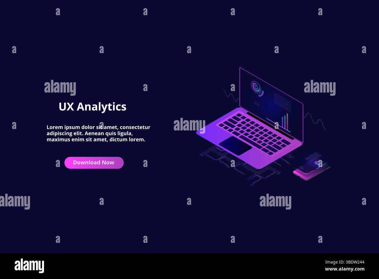 Data analytics concept banner. Can use for web banner, infographics ...