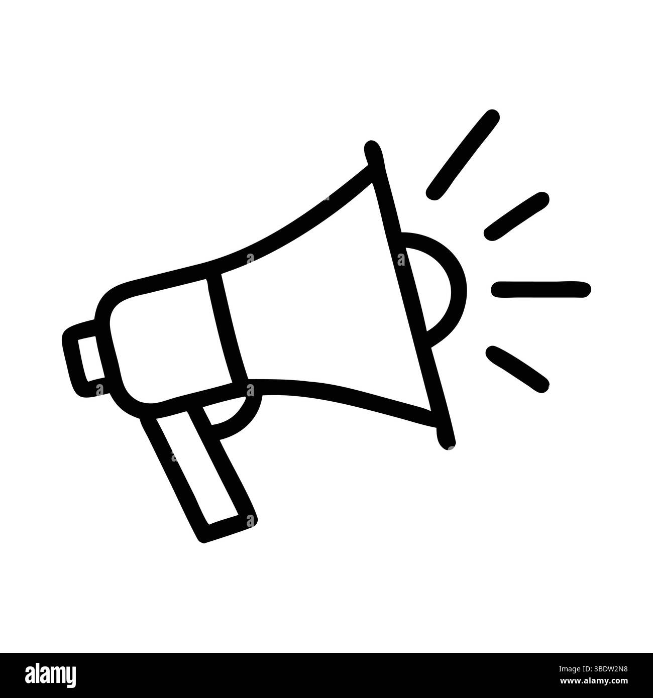 Megaphone Icon Vector Logo Design with sound, linear icon. Advertising ...