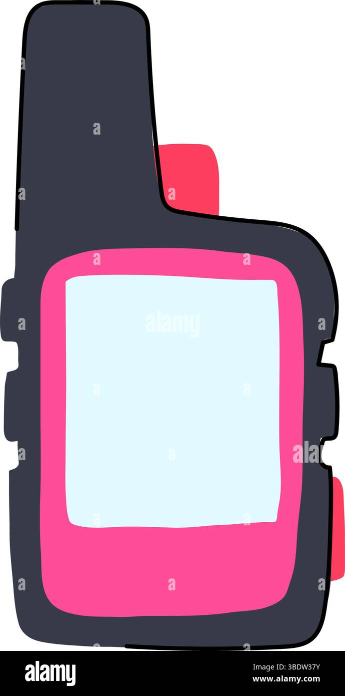 receiver gps beacon cartoon vector illustration Stock Vector Image ...