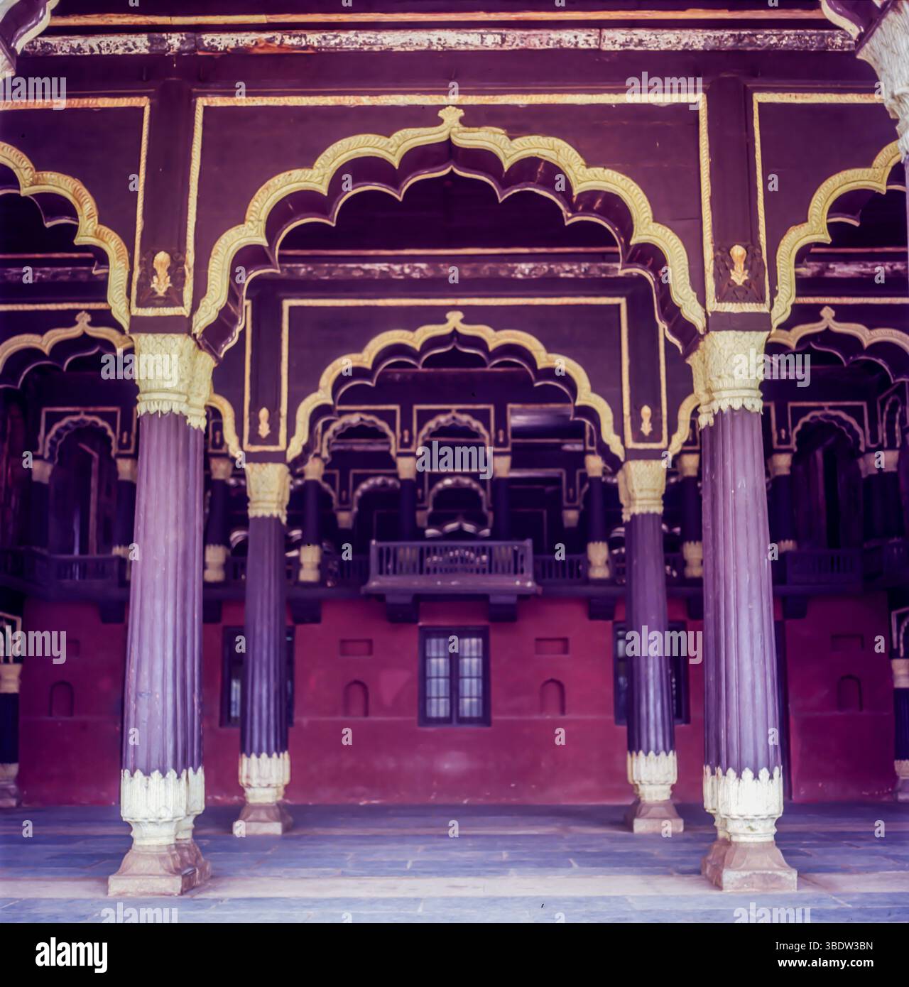 Tipu Sultan's Summer Palace, in Bangalore, India, is an example of Indo ...