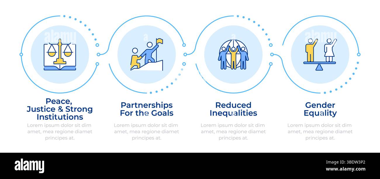 Equal society infographic 4 steps Stock Vector Image & Art - Alamy