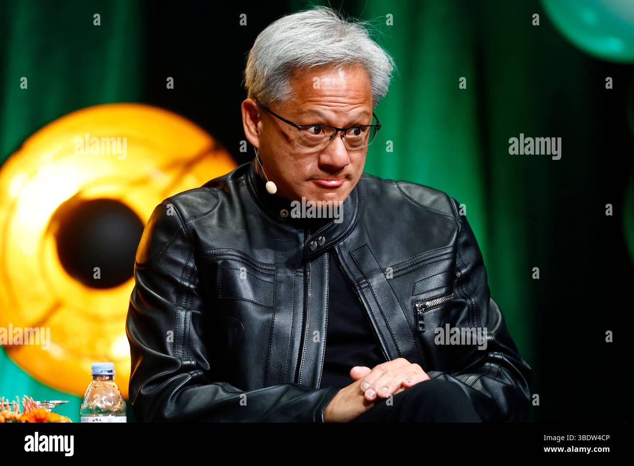 Jensen Huang, Nvidia co-founder and CEO, discusses AI in connection with his honorary doctorate ...