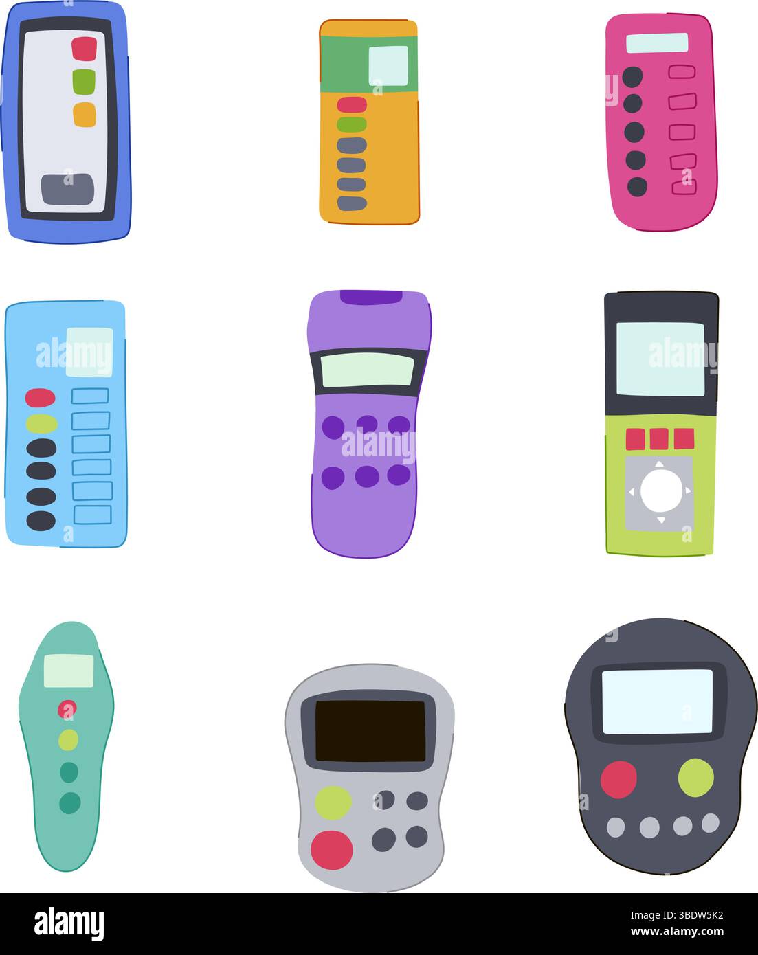 voting clicker set cartoon vector illustration Stock Vector Image & Art ...