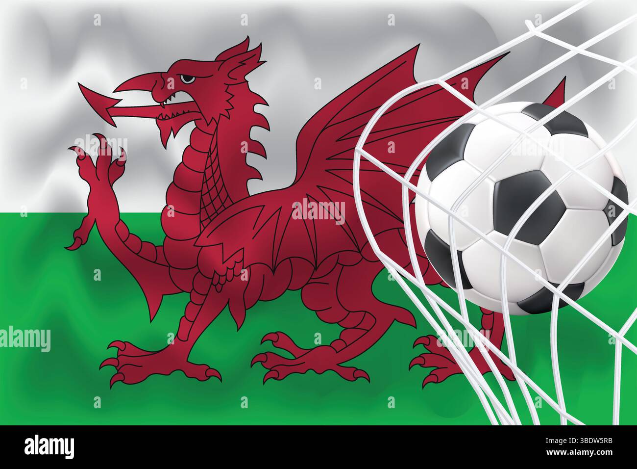 Welsh football fans Stock Vector Images - Alamy