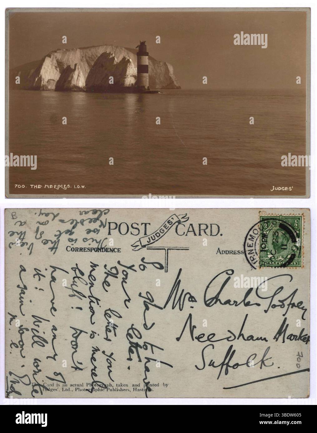 Judges' Postcard 700. THE NEEDLES. I.O.W Stock Photo - Alamy