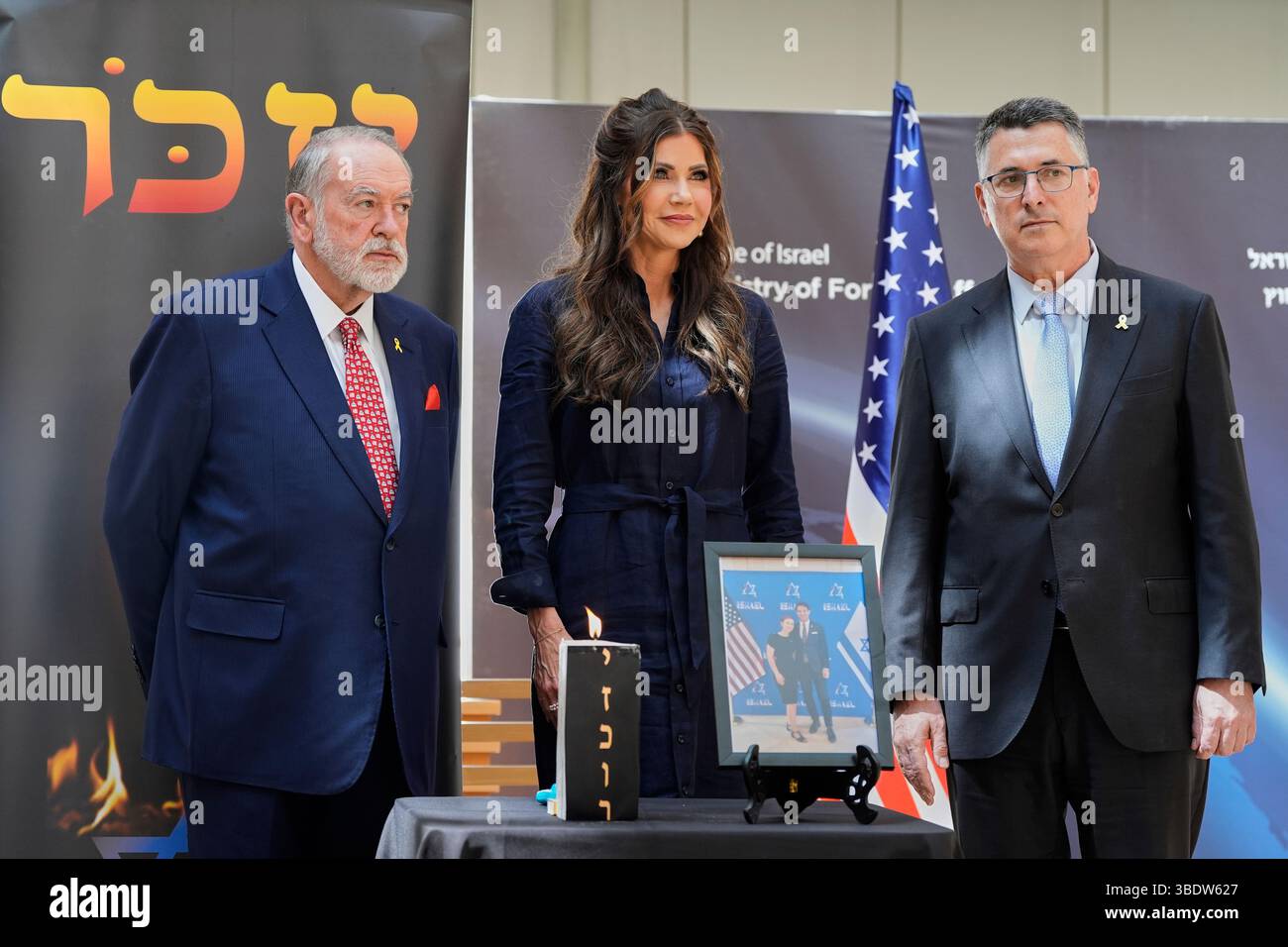 U.S. Homeland Security Secretary Kristi Noem poses for a photo with ...